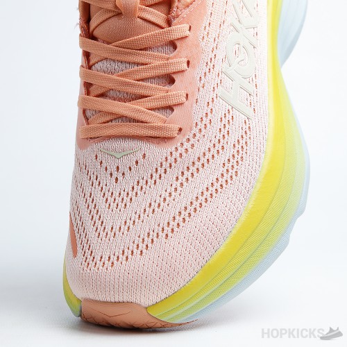 Hoka One One Bondi 8 Puffin's Bill Orange Amber Yellow (Dot Perfect)